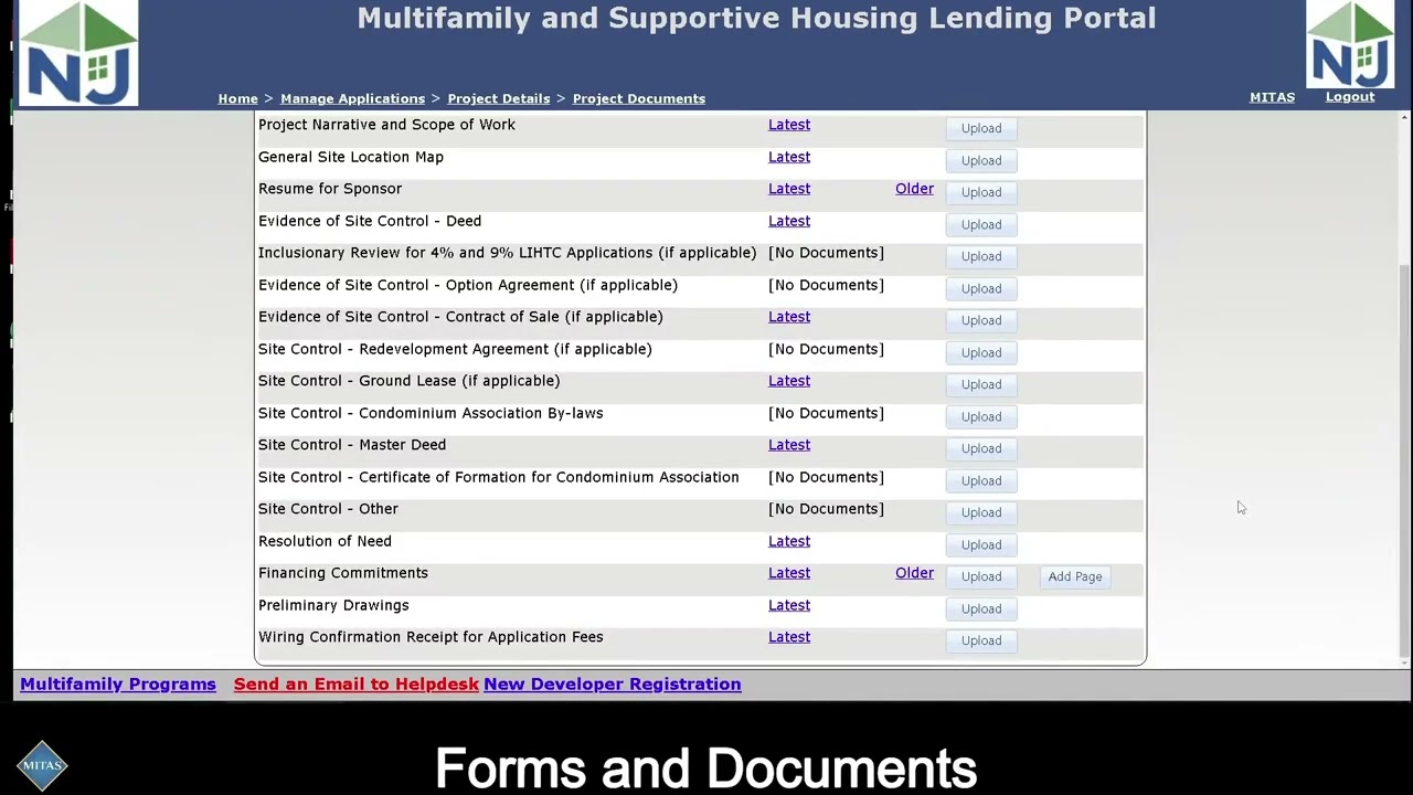 4 DeveloperPortalVideo Forms and Documents