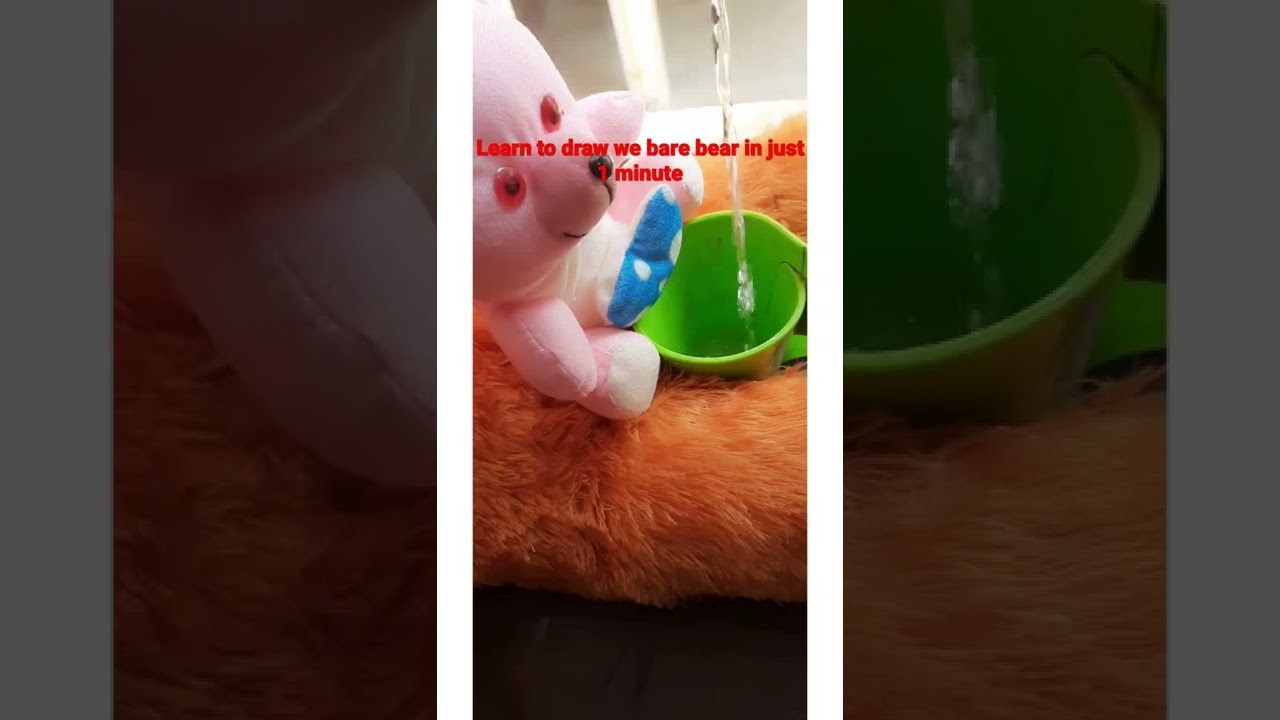 #shorts,cute teddy bear drawing using watercolour and with blue background drawing.Teddybear cartoon