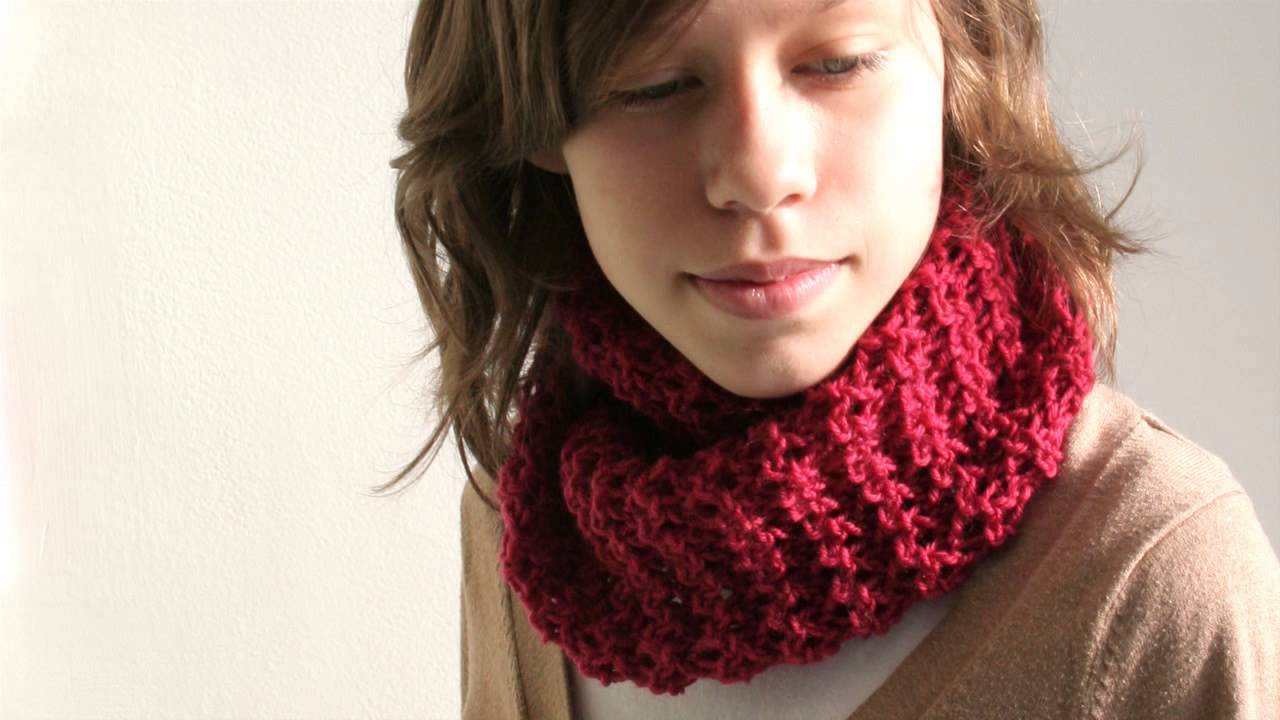 Knitting video pattern - Souffle Cowl