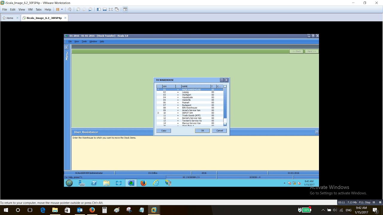 iScala Stock Control Demo