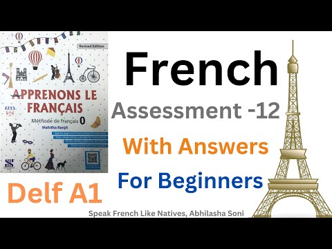 FRENCH ASSESSMENT -12 | FRENCH FOR BEGINNERS