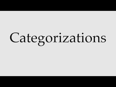 How to Pronounce Categorizations