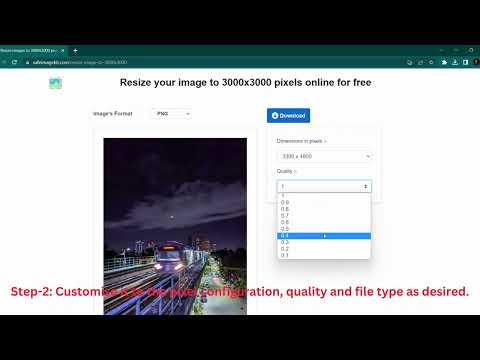Resize your image to 3000x3000 pixels online for free Tutorial