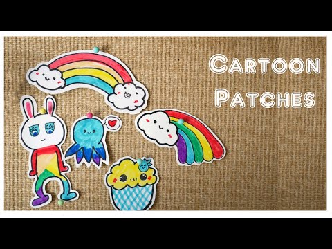How to Make Cute Cartoon Patches | 可爱的卡通贴纸