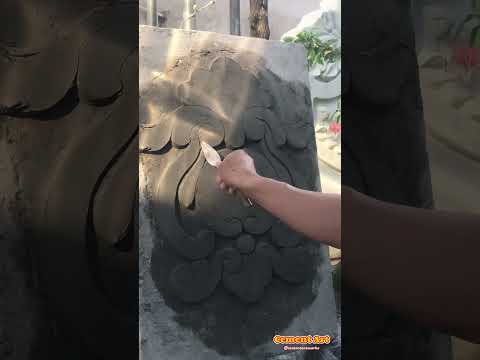 Making a bas-relief pattern is simple #shorts #cementart #basrelief