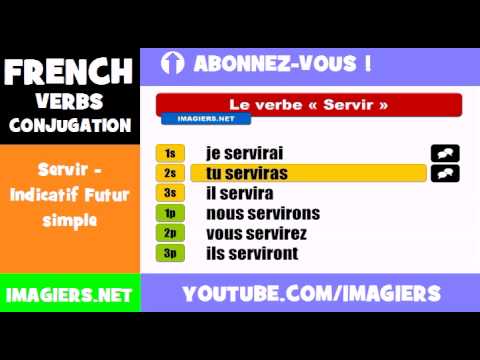 FRENCH VERB CONJUGATION = Servir Indicatif Futur simple