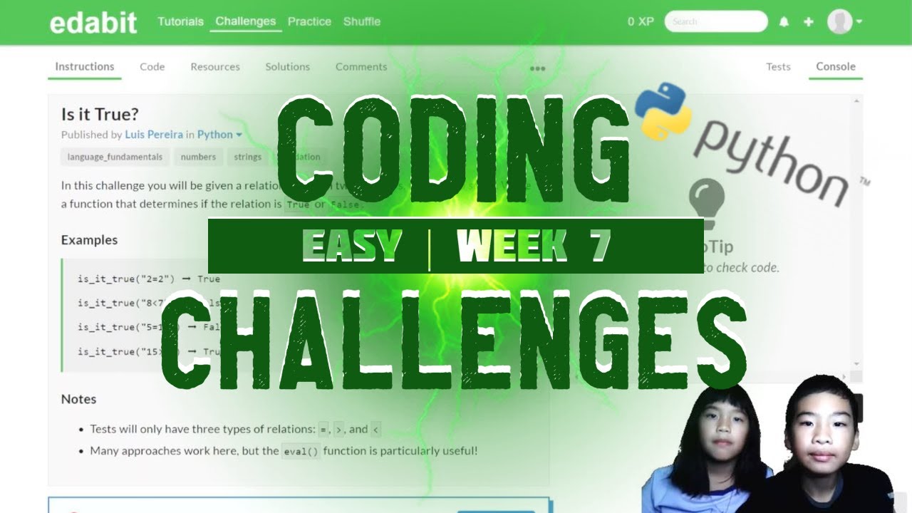 Learn to Code Python | Coding Challenges in Easy Week 7