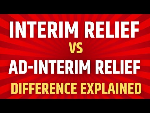 Interim Relief vs Ad interim relief Difference | Temporary Relief | Interim Injunction