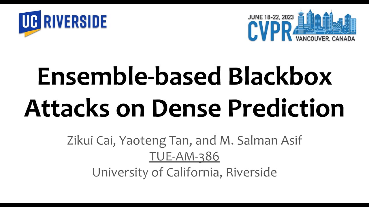 Ensemble-based Blackbox Attacks on Dense Prediction (EBAD), CVPR 2023