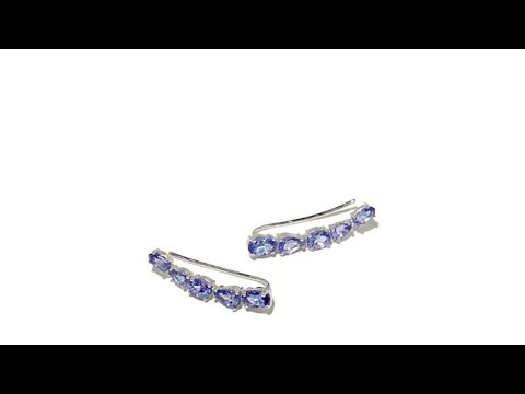 Colleen Lopez 3.41ctw Tanzanite Ear Climbers