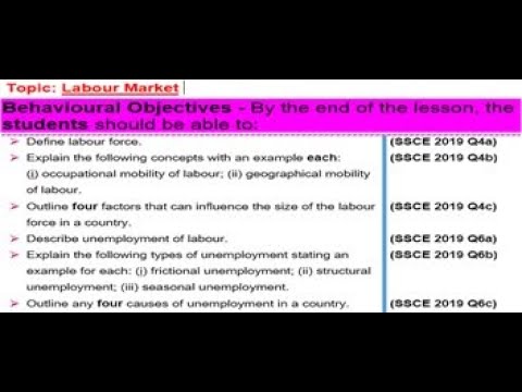 Economics - Labour Market