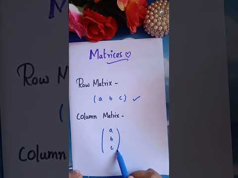 Difference between row and column matrices #shorts