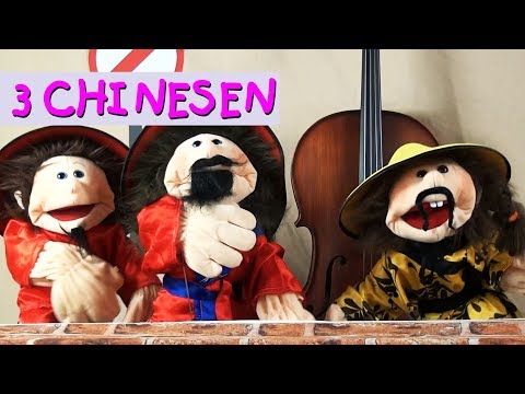 3 Chinesen mit dem Kontrabass || Kinderlieder mit Puppen