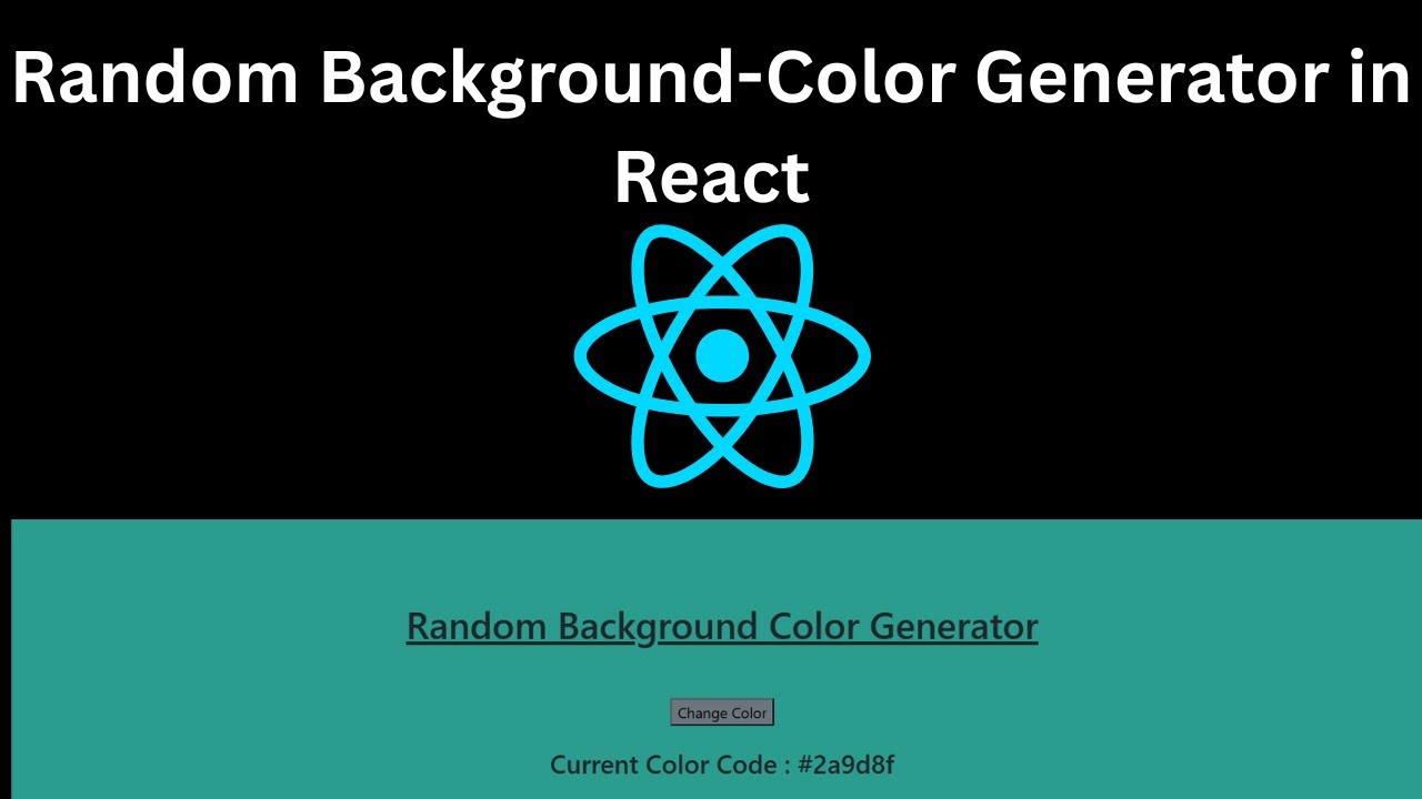 Random Background Color Generator | React JS Project | Beginner Friendly Mini Project