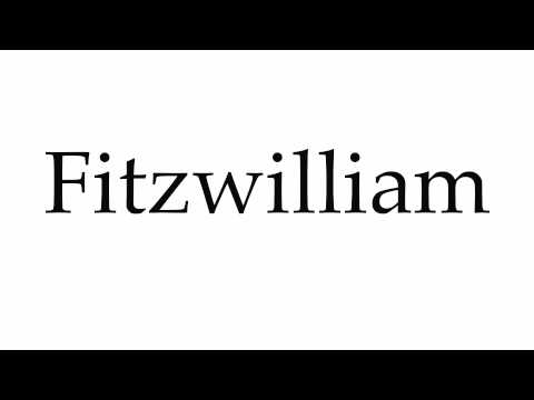 How to Pronounce Fitzwilliam