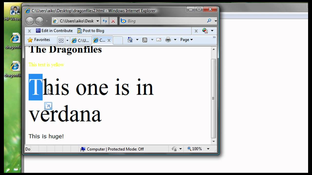 HTML Tutorial 8 html styles
