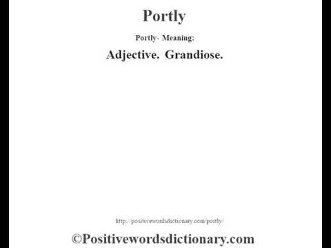 Portly definition | Portly meaning