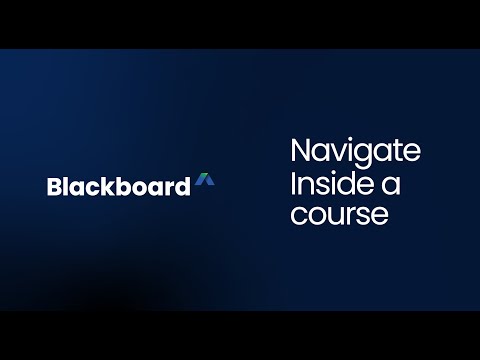 Navigate inside a course - Student - Blackboard