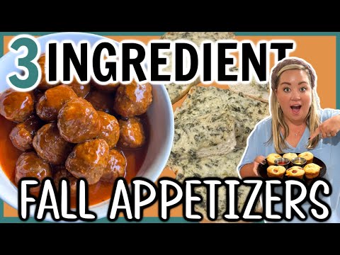 MUST TRY 3 INGREDIENT FALL APPETIZERS | EASY PARTY FOOD | THE EASIEST RECIPES YOU WILL EVER MAKE