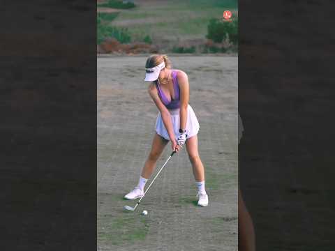 Grace charis golf slow motion #gracecharis #golfshorts