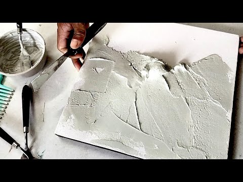 How to make Textured Art on Canvas: Acrylic Painting For Beginners