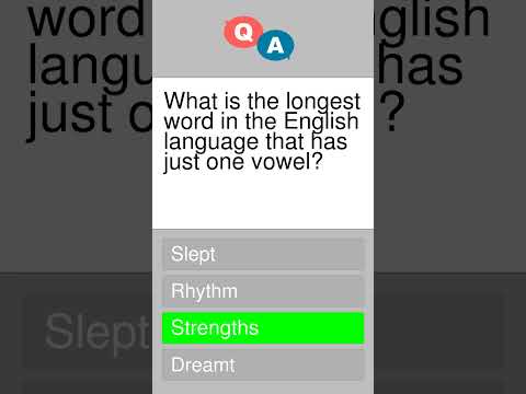 What is the longest word in the English language that has just one vowel?