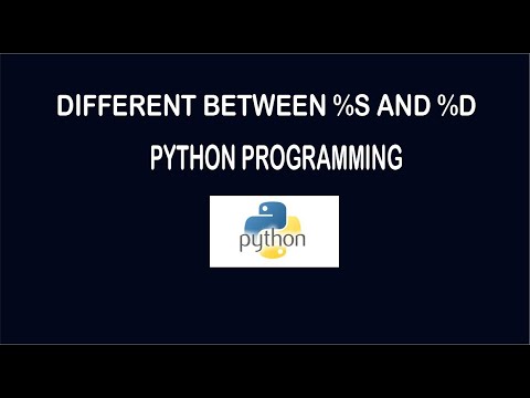 Difference between %s and %d in Python string formatting