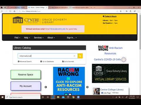 Library Catalog and Databases