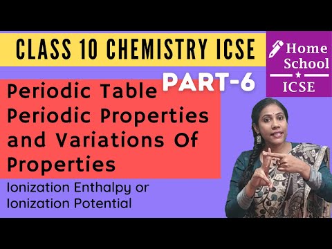 Periodic Table - Periodic Properties and Variations of Properties - 6 ...