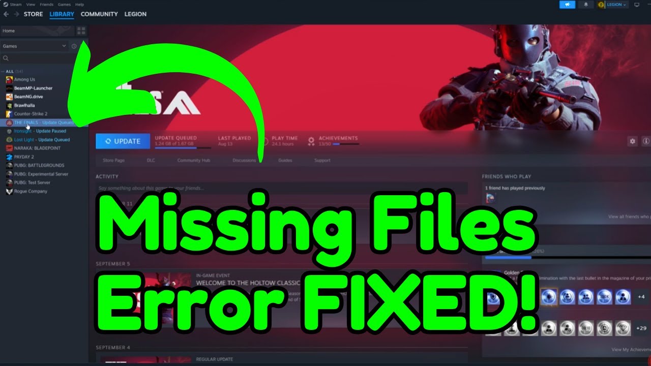 How To Fix Steam Missing Downloaded Files Error (Quick Tutorial)