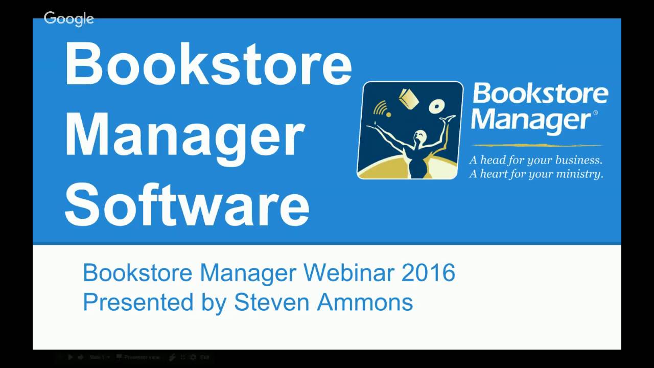 Bookstore Manager User's Webinar 2016