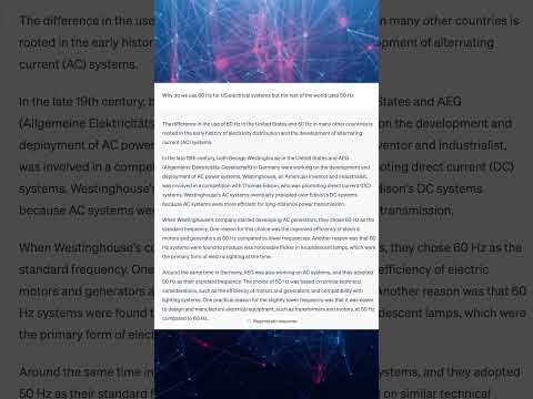 ChatGPT - 60Hz vs 50Hz