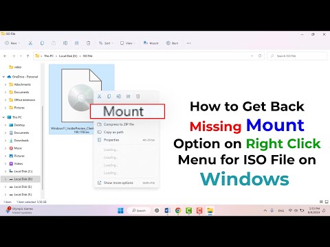 How to Fix Mount Option is Missing for ISO Files in Windows 11