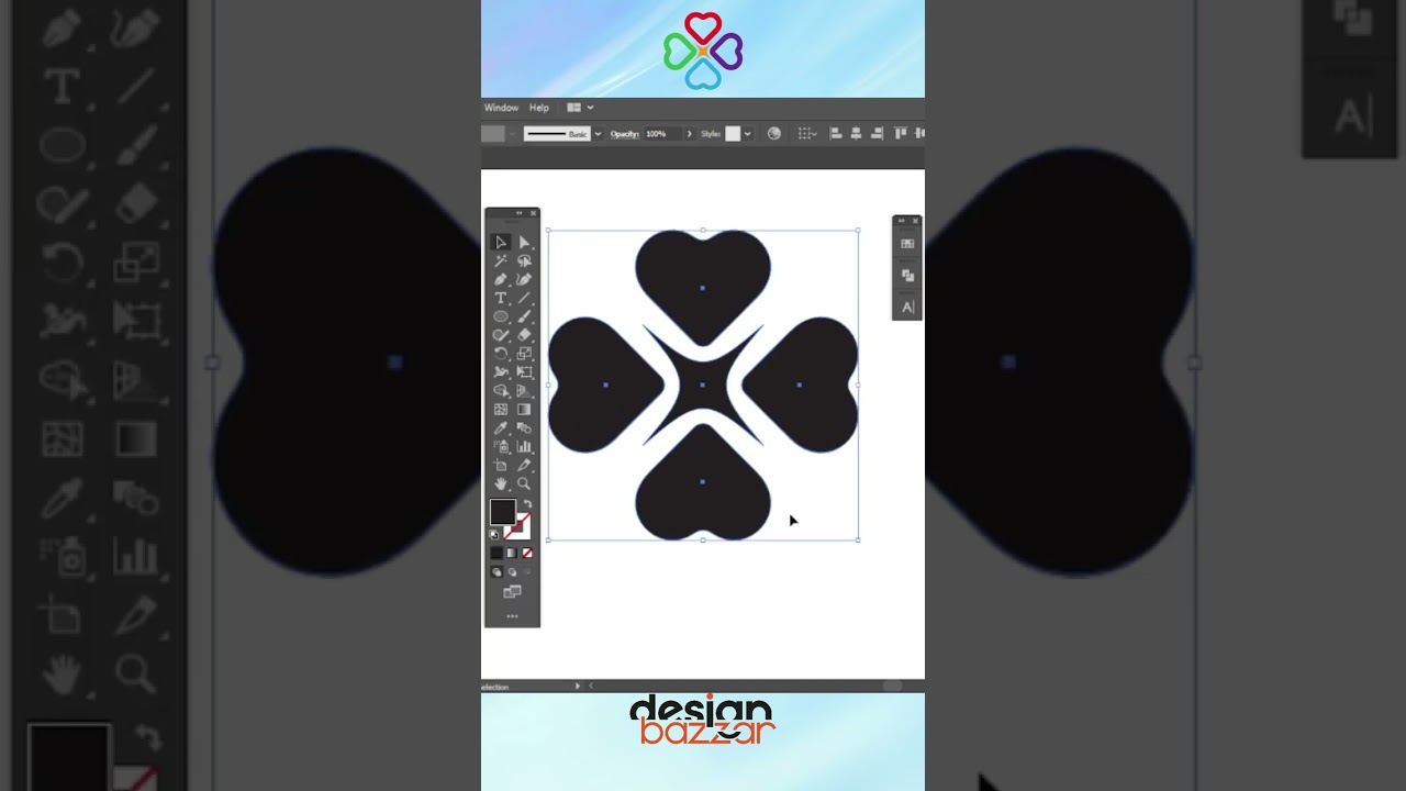 simple logo design tutorial shorts| adobe illustrator tutorial | designbazzar
