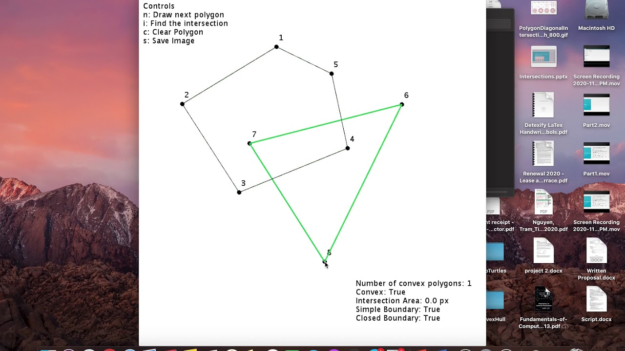 Final Project: Multiple convex polygon intersections