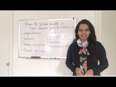 How to get good marks? how to score well in Law?how to study law? how to score well in law?