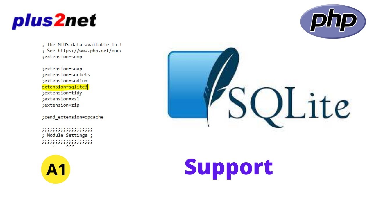 Enabling SQLite database support in PHP using PDO and sqlite3 A1