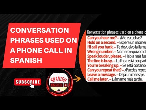 Conversation phrases used on a phone call in Spanish #spanish #spanishlearning101🔴