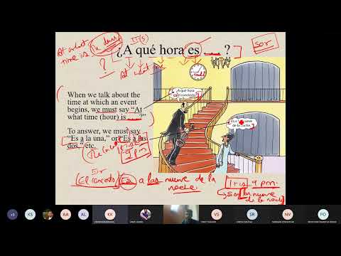 Telling Time of an event in Spanish and Questions related to it.