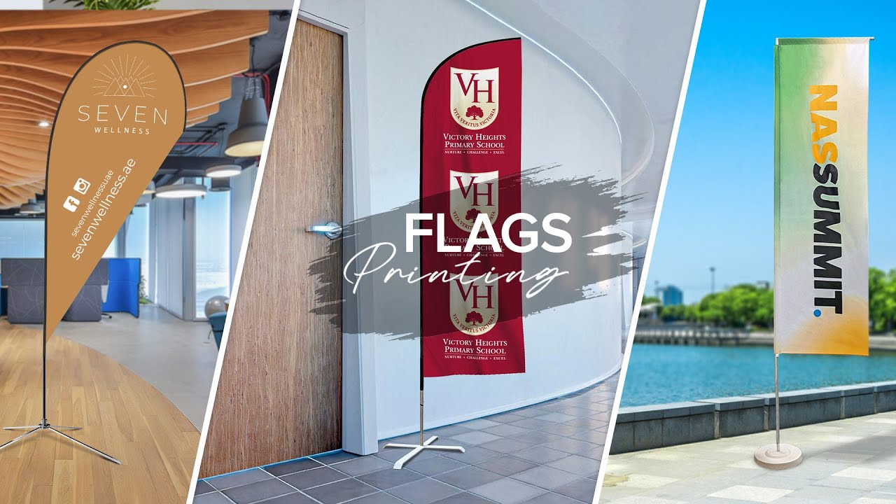 Custom L-Shape Flag Printing | High-Quality Event & Outdoor Flags in Dubai