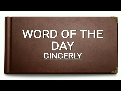 Gingerly || Meaning || Synonyms || Antonyms