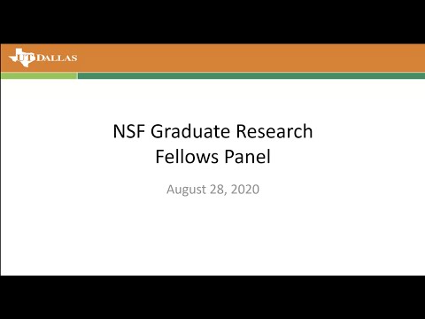 NSF Graduate Research Fellowship Program panel