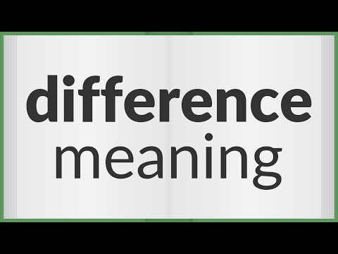 Difference | meaning of Difference