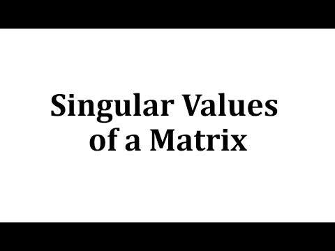 Determine the Singular Values of a Matrix