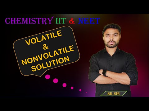 #Volatile and #Nonvolatile liquid || solution chapter || nonvolatile #solute