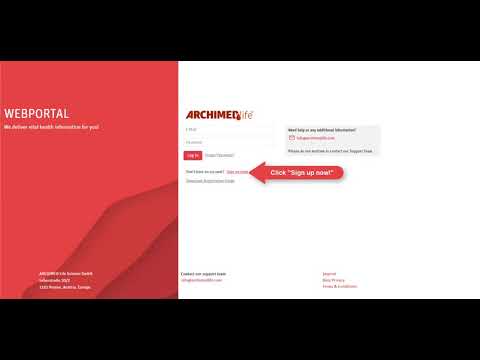 WEBPORTAL Sign-up Instructions