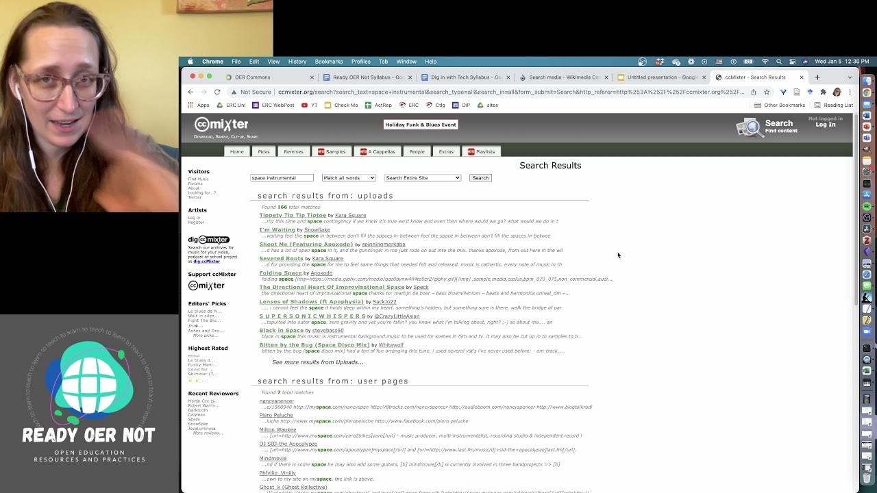 Finding openly licensed images and music: Wikimedia Commons and ccMixter