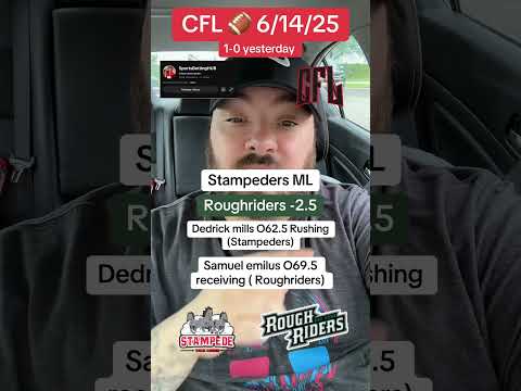 CFL picks #cfl #football #stampeders #roughriders #sportsbet #bettinglines #mlb