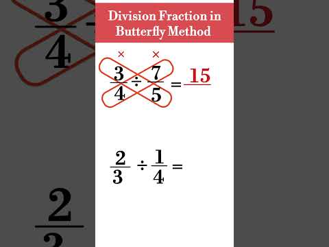 ???????? DIVISION FRACTION TRICK ( BUTTERFLY METHOD ) #shorts #butterflymethod #fraction #division