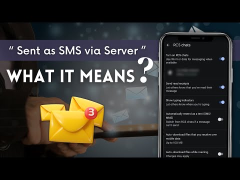 What does "Sent as SMS via server" mean?